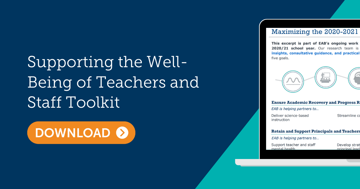 Supporting the Well-Being of Teachers and Staff Toolkit